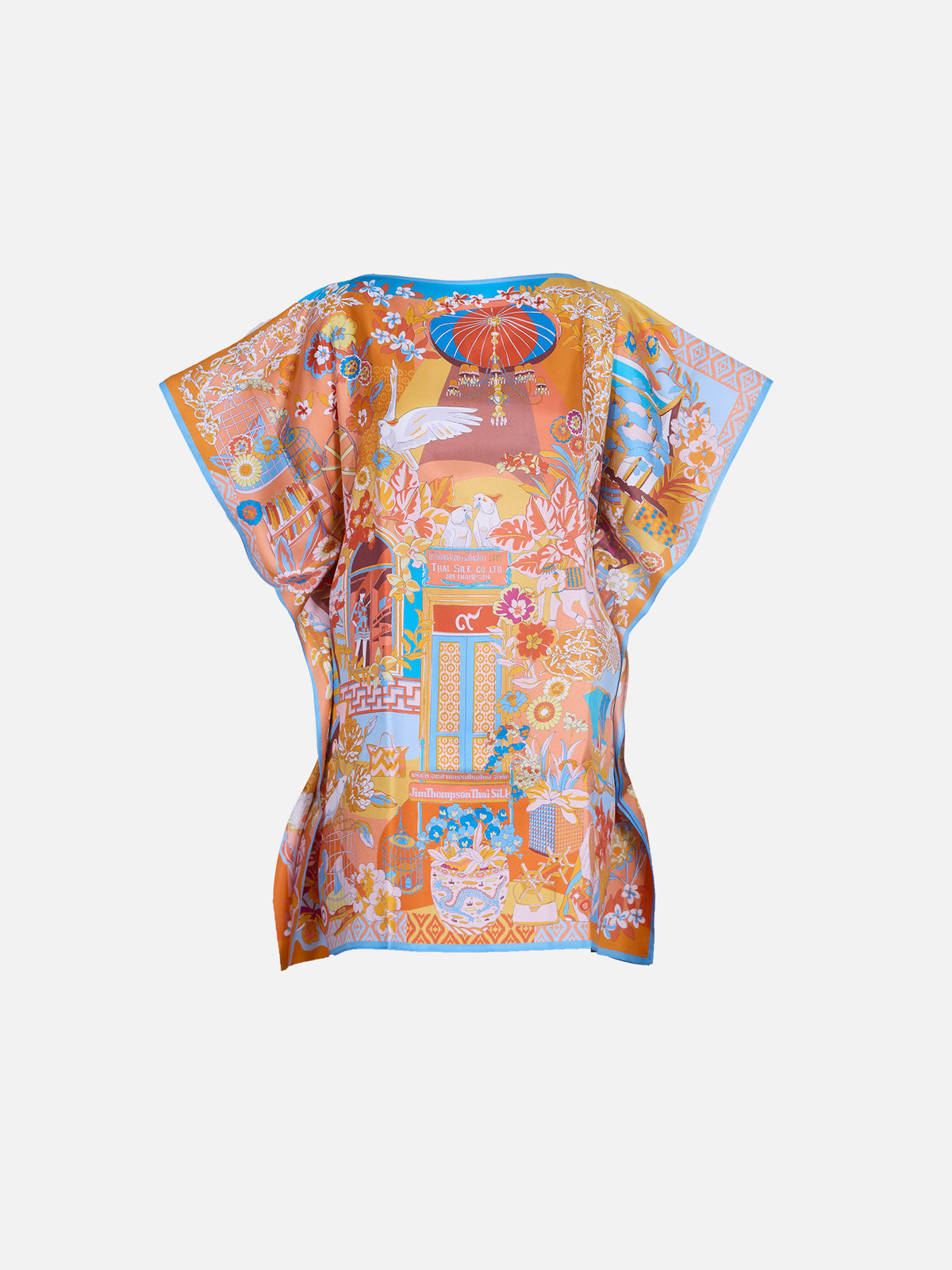 Jim Thompson Surawong Silk Twill Scarf Poncho