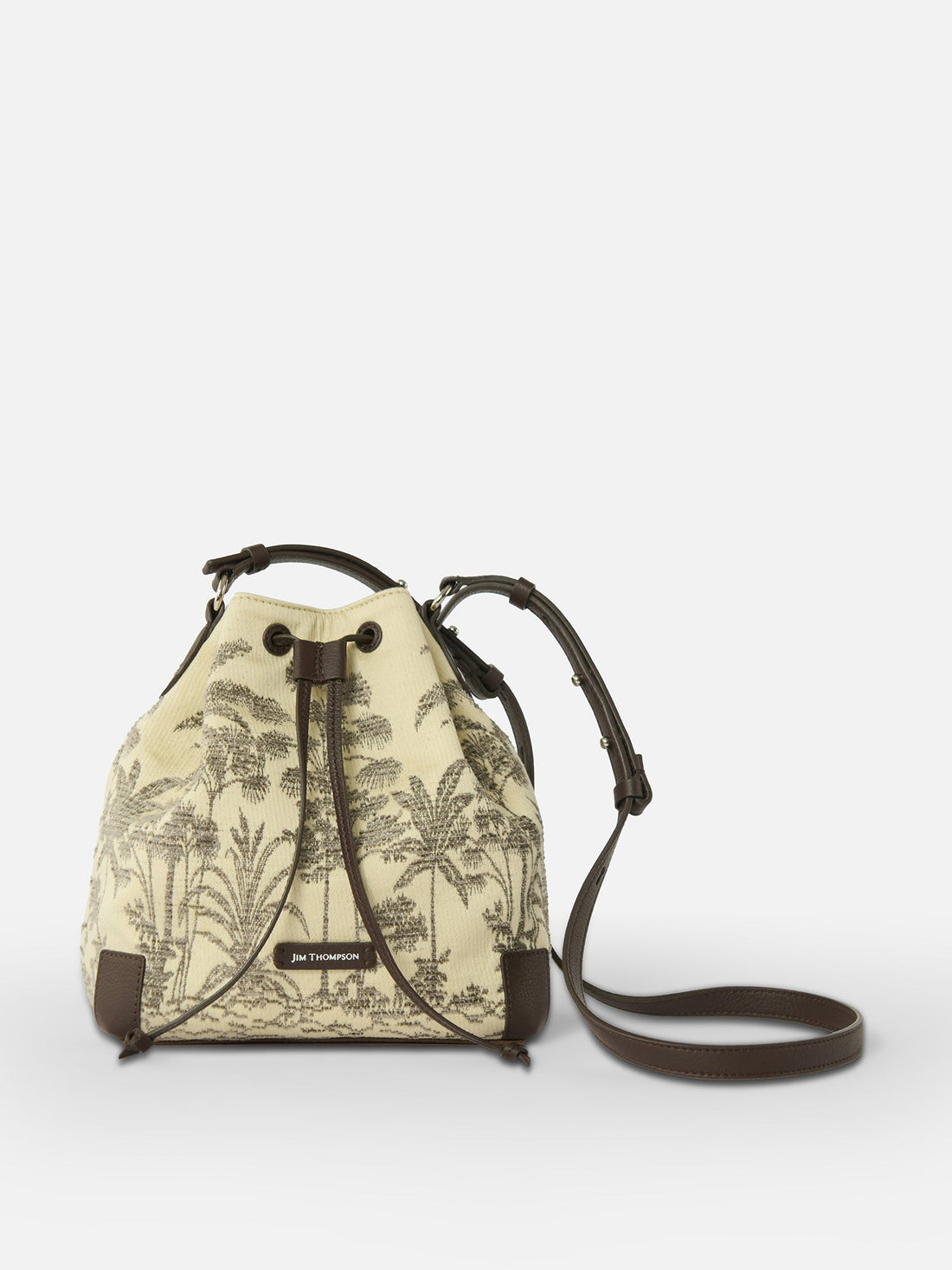 Coconut Palm Chenille Bolo Drawstring Small Bag | Jim Thompson