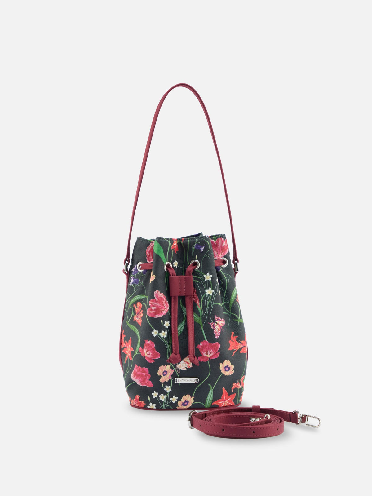 Flower Garden Silk Mini Drawstring Bag | Jim Thompson