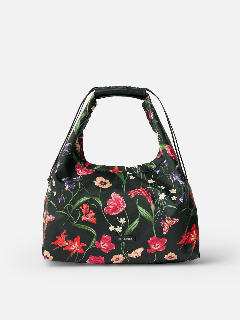 Flower Garden Silk Twill Small Hobo Bag | Jim Thompson