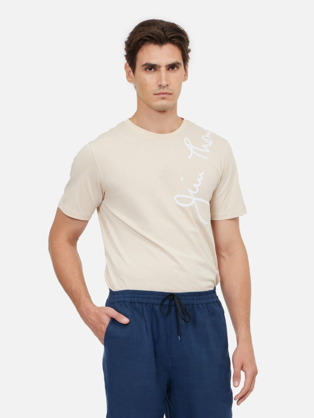 Signature Cotton Crew Neck T-Shirt | Jim Thompson