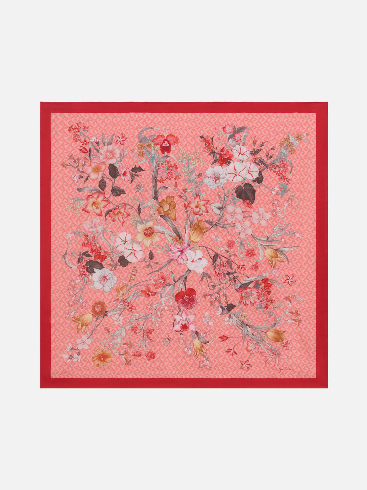Silk Twill Scarf with Floral Print | Jim Thompson