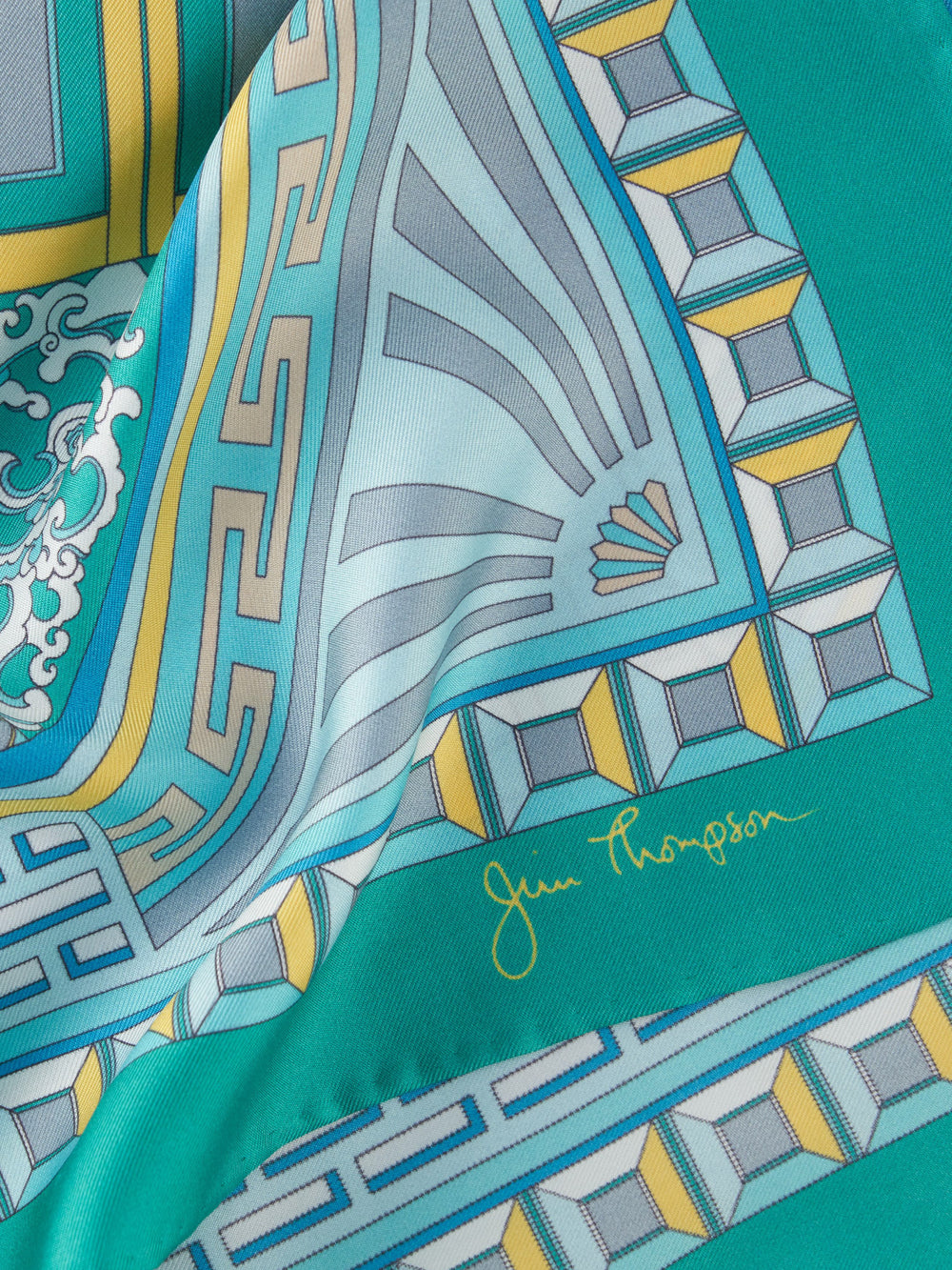 Jim Thompson House Print Silk Twill Scarf | Jim Thompson