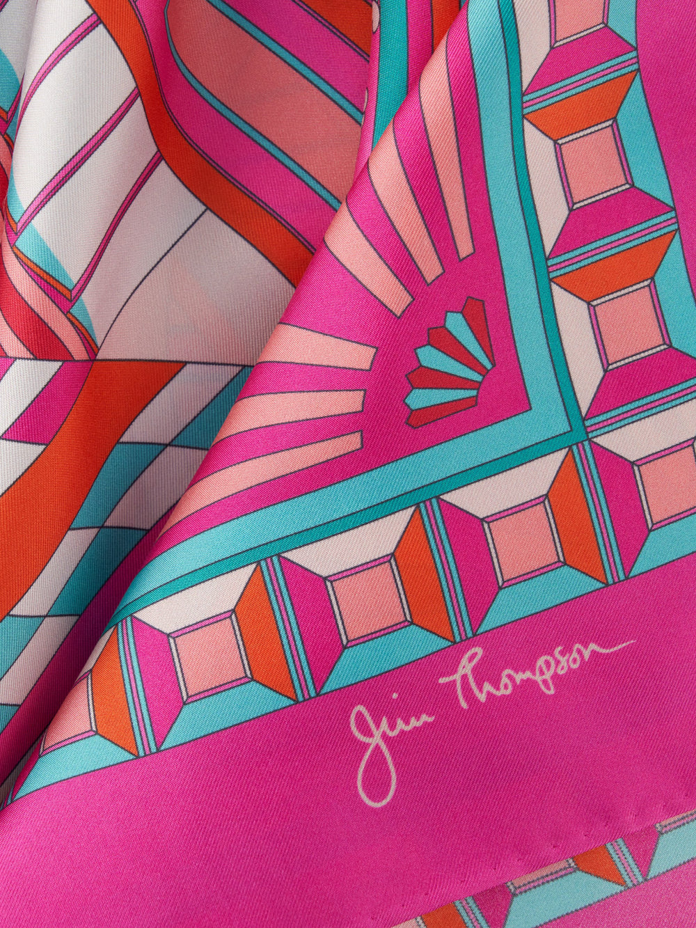 Jim Thompson House Print Silk Twill Scarf | Jim Thompson