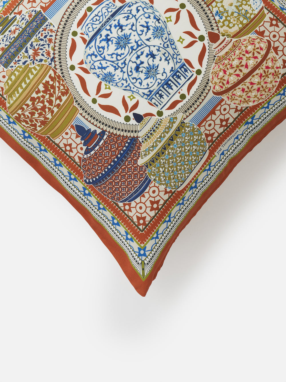 Story of Pottery Silk Cushion Cover | Jim Thompson